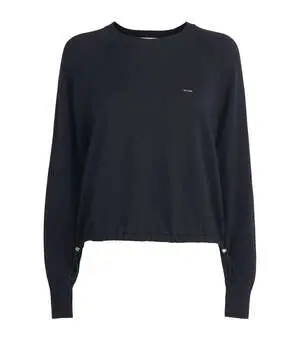 Sandro Wool-blend Logo Sweater - Blue