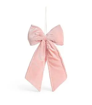 LUXURY GARLAND Large Velvet Bow Tree Decoration - Pink