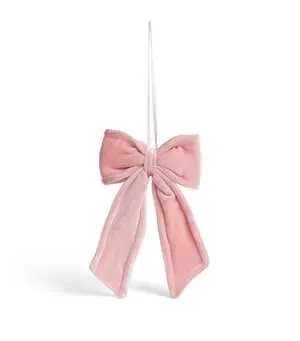 LUXURY GARLAND Mini Velvet Bow Tree Decoration - Pink