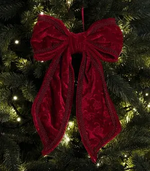 LUXURY GARLAND Velvet Lace-embellished Bow Decoration