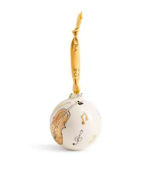 JAYNE REDMOND Ceramic Violin Bauble - Brown