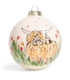 JAYNE REDMOND Highland Cow Bauble - Brown