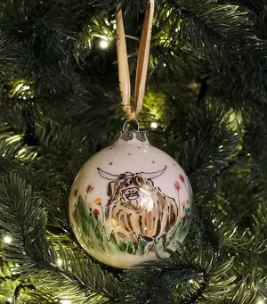 JAYNE REDMOND Highland Cow Bauble