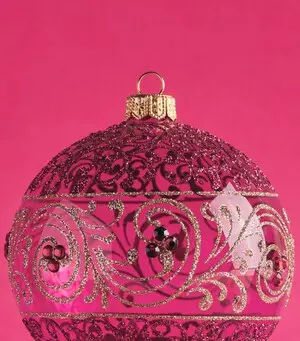 Harrods Glitter Swirl Bauble