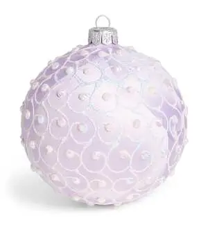 Harrods Faux Pearl And Glitter Swirl Bauble - Pink