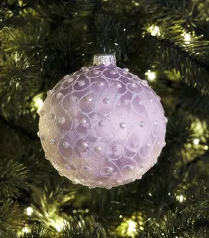 Harrods Faux Pearl And Glitter Swirl Bauble