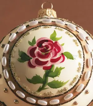 Harrods Beaded Rose Bauble