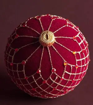Harrods Velvet Criss-cross Bauble