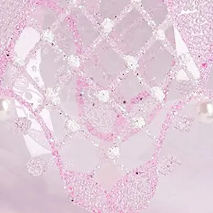 Harrods Glass Glitter Criss-cross Bauble