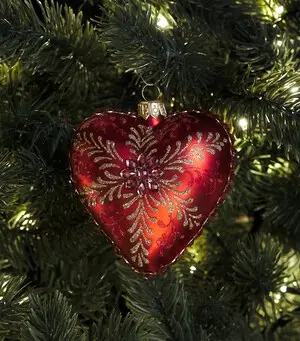 Harrods Glittery Heart Bauble