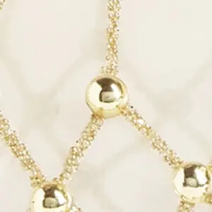 Harrods Glass Glitter Criss-cross Bauble