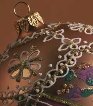 Harrods Glitter-embellished Floral Bauble