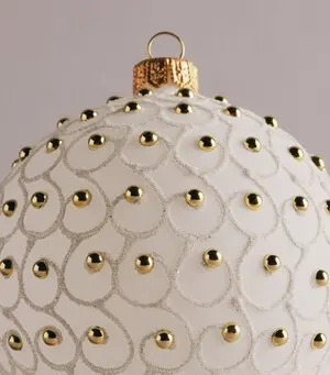 Harrods Embellished Glitter Swirl Bauble