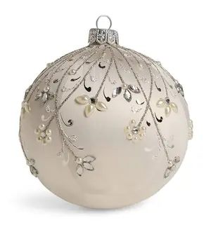 Harrods Crystal Flower Bauble - White