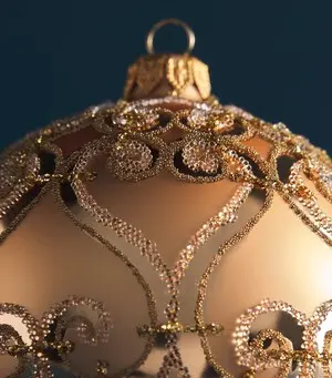 Harrods Glass Bead-embellished Swirl Bauble