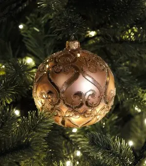 Harrods Glass Bead-embellished Swirl Bauble