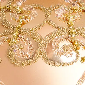 Harrods Glass Bead-embellished Swirl Bauble