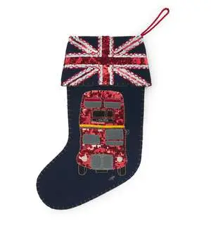 JAN CONSTANTINE Wool Sequinned Posbox Stocking