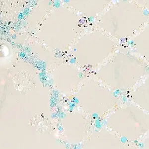 Harrods Glass Glitter Criss-cross Bauble