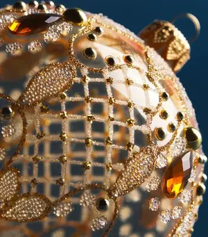 Harrods Glass Embellished Bauble