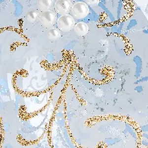 Harrods Glitter And Faux Pearl Swirl Embellished Bauble