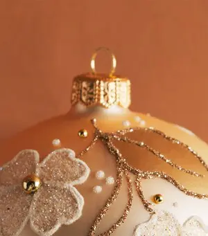 Harrods Glass Flower Bauble