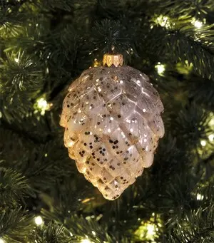 Harrods Glitter Acorn Tree Decoration
