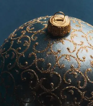 Harrods Glitter Swirl Bauble