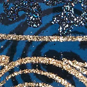 Harrods Glass Glitter Swirl Bauble