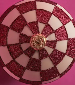 Harrods Glitter Chequered Bauble