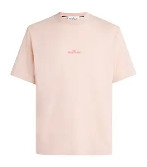 Stone Island Organic Cotton Logo T-shirt - Pink