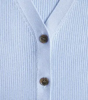 EMILIA WICKSTEAD Merino Wool Cardigan With Tortoiseshell Buttons