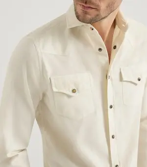 Brunello Cucinelli Cotton Western Shirt