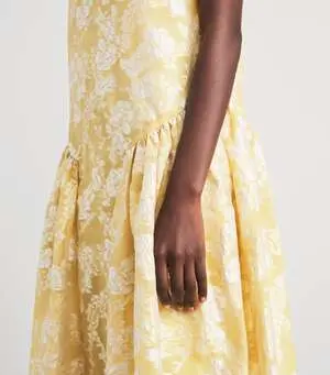 Cinq À Sept Florence Organza Jacquard Midi Dress