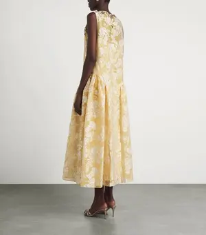 Cinq À Sept Florence Organza Jacquard Midi Dress