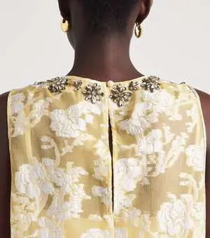 Cinq À Sept Florence Organza Jacquard Midi Dress