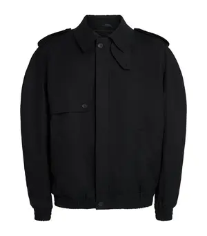 MAISON MARGIELA Cotton Twill Bomber Jacket - Black