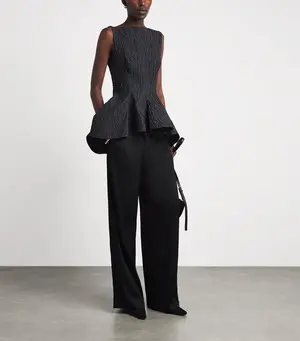ROKSANDA Cloqué Peplum Axo Top