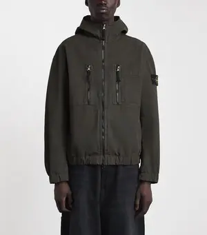 Stone Island Organic Cotton Ripstop Hooded Overshirt