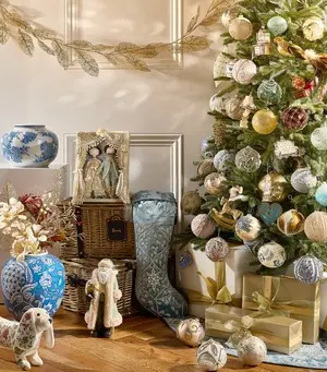 Harrods Glass Embellished Bauble