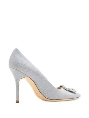 Manolo Blahnik Hangisi Crystal-buckle Pumps