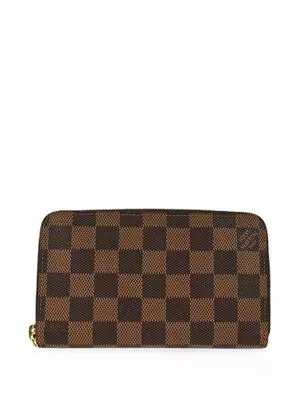 LOUIS VUITTON 2010 Damier Ebène Zippy Wallet - Brown