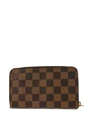 LOUIS VUITTON 2010 Damier Ebène Zippy Wallet - Brown