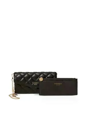 TWINSET Set Of Document Folders With Logo - Black