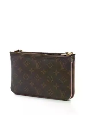 LOUIS VUITTON 2019 Monogram Blooming Flowers Double Zip Pochette Crossbody Bag