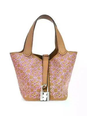 Hermès 2022 Picotin Micro Lucky Daisy Tote Bag - Neutrals