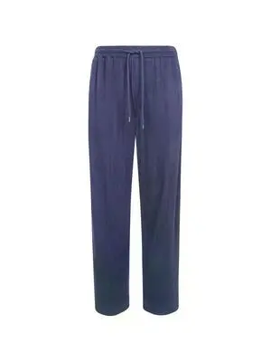 Giorgio Armani Crinkled-effect Drawstring Trousers - Blue