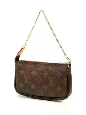 LOUIS VUITTON Monogram Mini Pochette Accessoires Handbag - Brown