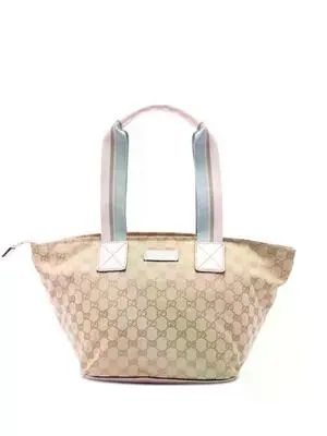 Gucci 2016-2026 Gg Canvas Web Tote Bag - Neutrals