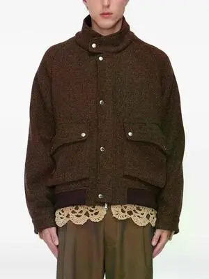 SONG FOR THE MUTE Tweed Raglan-sleeve Jacket